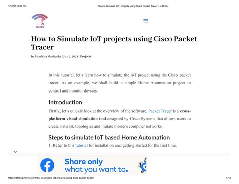 How To Simulate Io T Projects Using Cisco Packet Tracer Io TEDU In