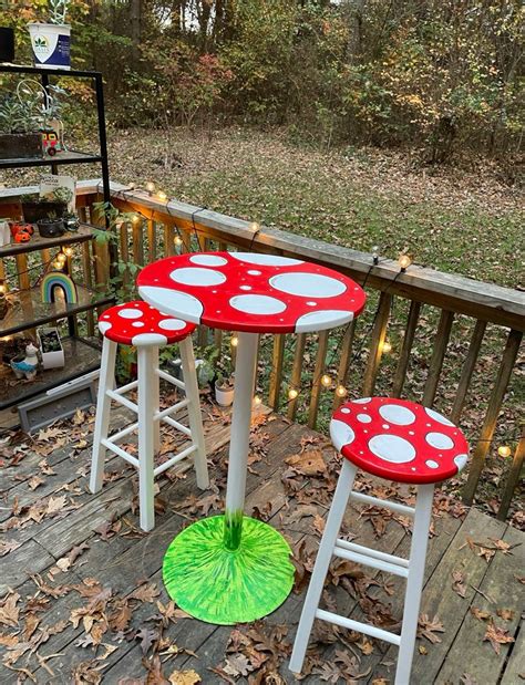 Mushroom Table With Toad Stools How Can This