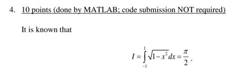 Solved 4 10 Points Done By Matlab Code Submission Not