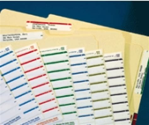Colored Coded File Folder Labels White Color Coded File Folder