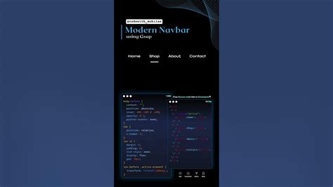 Modern Navbar Using Gsap Css Coding Navbar Website
