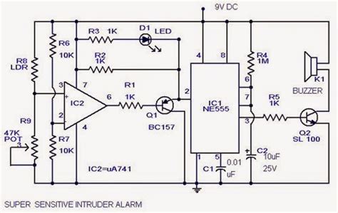 Wiring And Diagram Info Sensitive Intruder Alarm Circuit