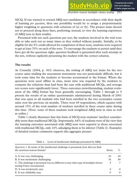 assertion reason multiple choice testing as a tool for deep learning a qualitative analysis pdf