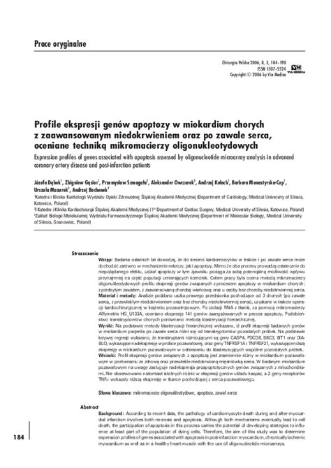 Pdf Expression Profiles Of Genes Associated With Apoptosis Assessed By Oligonucleotide