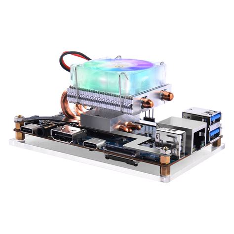 52pi Low Profile Ice Tower Cpu Rgb Led Light Cooling Fan Radiator For 52pi Store