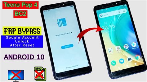 Tecno Pop 4 FRP Bypass Android 10 Tecno BC2 FRP Lock Remove Google Account Bypass Without