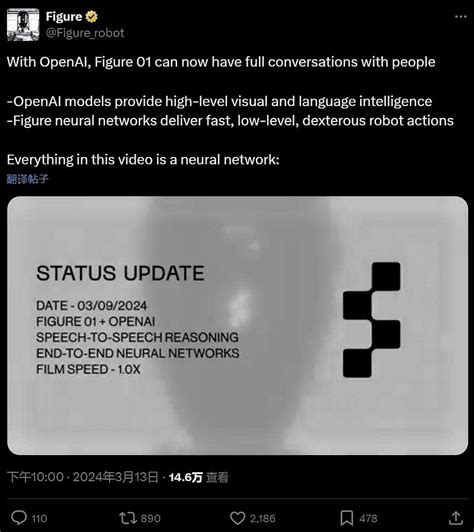 网页链接 OpenAI机器人一出手就是王炸Figure创始人Brett Adcock表示视频中Figure 展示 雪球