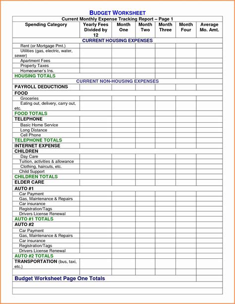 Business Budget Spreadsheet Template Save Personal Expenses With