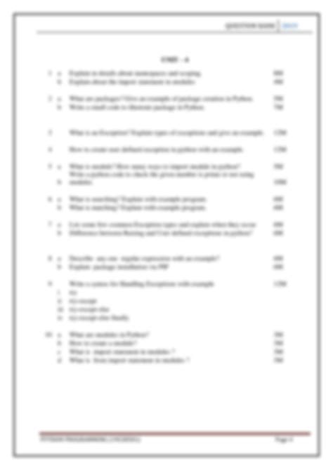 Solution Python Programming Question Paper Studypool