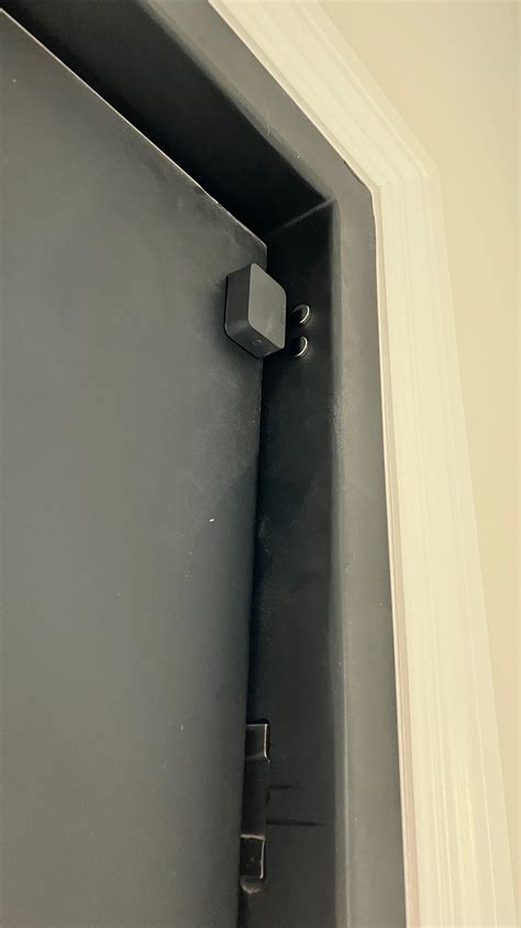 Simplisafe Entry Sensor Solution On Recessed Door W Metal Frame Mini Neodymium Magnets From