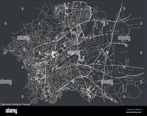 Street Roads Map Of Clermont Ferrand France Stock Vector Image And Art Alamy