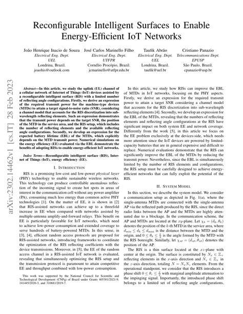 pdf reconfigurable intelligent surfaces to enable energy efficient