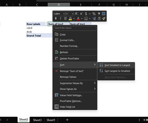 Excel In Pivot Columns Are Coming In Reverse Order Stack Overflow