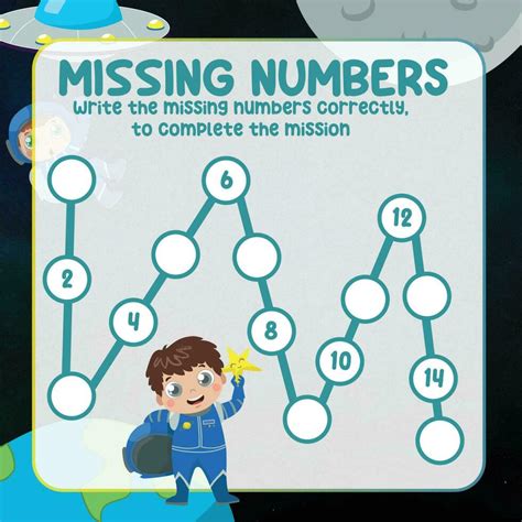 Missing Numbers Write The Answer Correctly Educational Printable Math Worksheet Count And