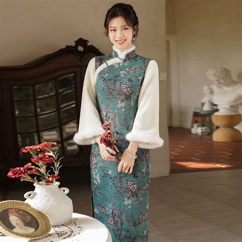 Old Shanghai Cheongsam Dress Vintage Chinese Qipao Elegant Custom Dress