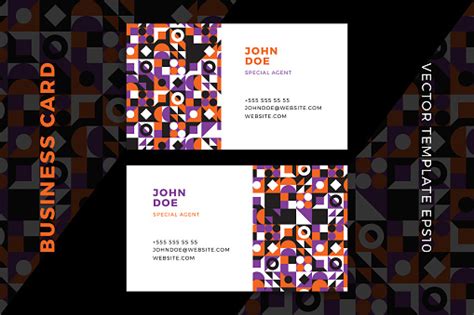 현대 추상 명함 어두운 템플릿 트렌디 한 최소한의 기하학적 패턴으로 기업 문구 모형 샘플 텍스트가있는 깨끗하고 간단한 벡터 편집 가능한 배경 Eps10 남자 사업가에 대한