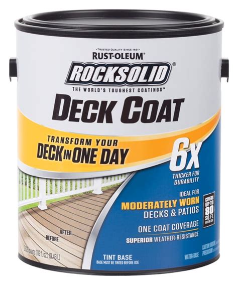 Rust Oleum RockSolid Tint Base Deck Coat 1 Gal Walmart Com