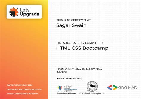 Sagar Swain On Linkedin Html Css Bootcamp Letsupgrade