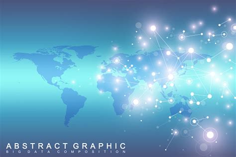 세계지도와 기하학적 그래픽 배경 통신 과학 벡터 일러스트레이션 0명에 대한 스톡 벡터 아트 및 기타 이미지 0명 과학 글로벌 커뮤니케이션 Istock