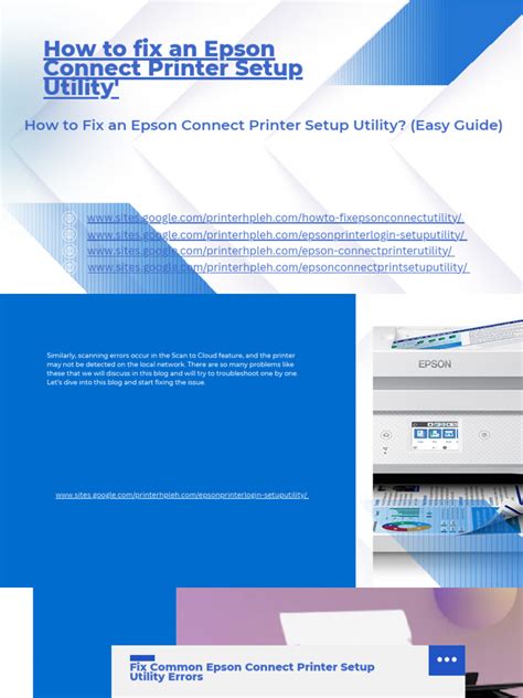 How To Fix An Epson Connect Printer Setup Utility Pdf Image Scanner Printer Computing