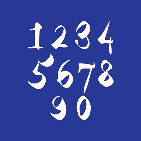 Premium Vector Scribble Handwritten Numbers Vector Fresh Brushed