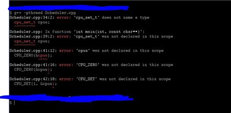 G Cpu Set T Does Not Name A Type C Stack Overflow