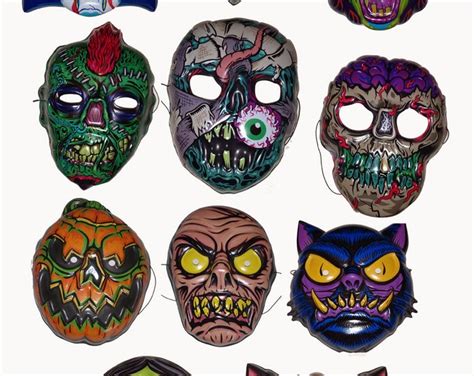 Set Of 11 Goblinhaus Masks Halloween Masks Monster Masks Etsy