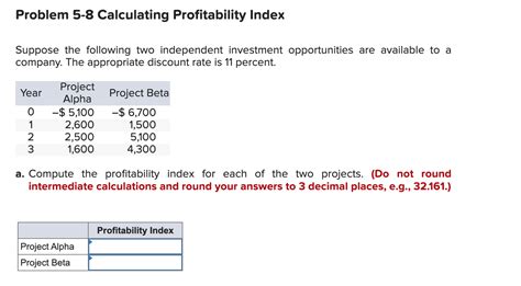Solved Problem 5 8 Calculating Profitability IndexSuppose Chegg Com