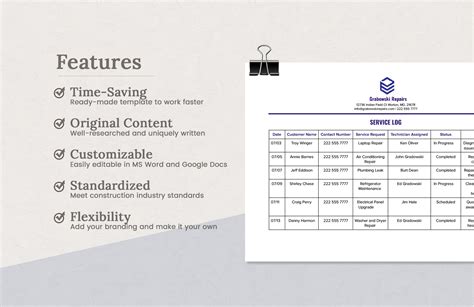 Simple Log Template In Word PDF Google Docs Download Template Net