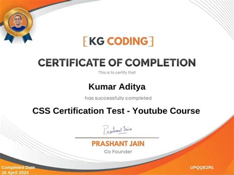 Kumar Aditya On Linkedin Im Thrilled To Share That I Recently Participated In The Html Online