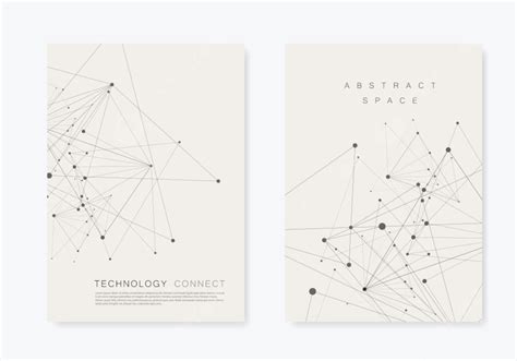 Abstract Polygonal Geometric Shape With Molecule Structure Style Brochure Template Download On