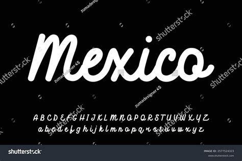 Signature Font Calligraphy Logotype Script Brush Stock Vector Royalty