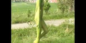 Flexible Snake Lady Crawling In Nature Tnaflix Com