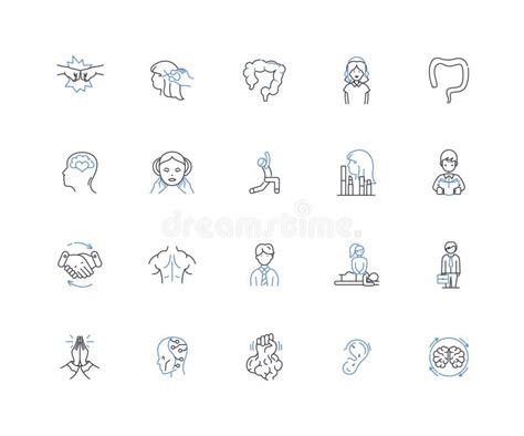 Community Engagement Line Icons Collection Involvement Partnership