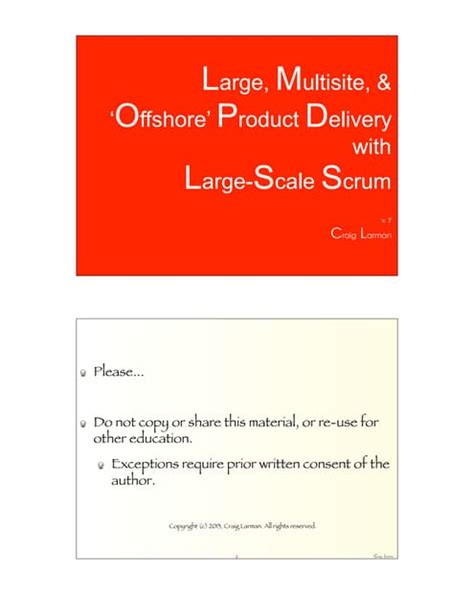 Descaling Through Less Large Scale Scrum Ppt