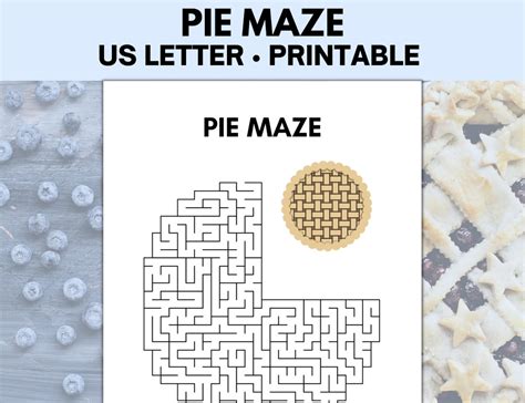 Pie Maze Printable Pi Day Maze And Games For Pi Day Party Etsy