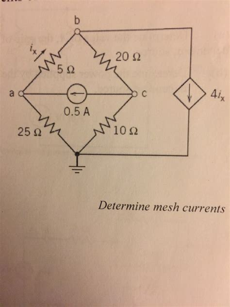 Solved Determine Mesh Currents Chegg Com