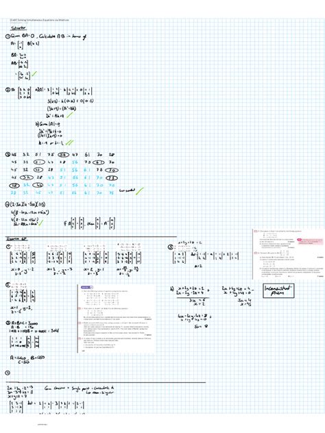 Ex6f Solving Simultaneous Equations Via Matrices Pdf