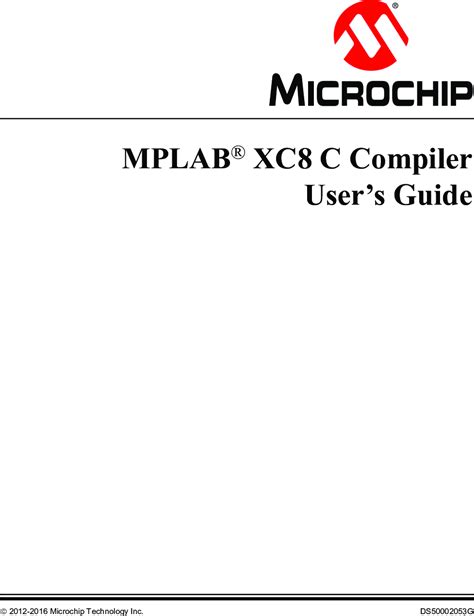 mplab xc8 c compiler user s guide manual