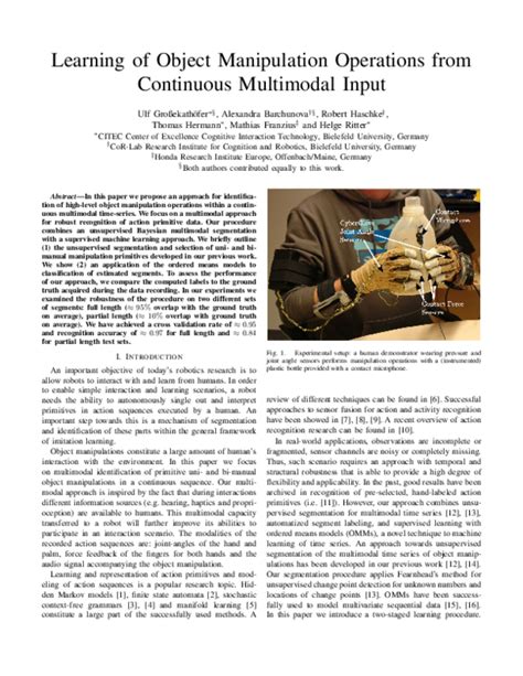 pdf learning of object manipulation operations from continuous multimodal input