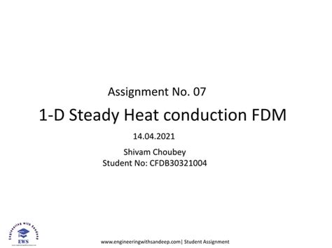 1 D Steady Heat Conduction Fdm Pdf Physics Science
