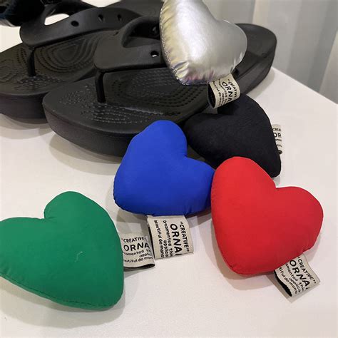 하트 패딩 쿠션 슬리퍼꾸미기 신발 장식 파츠 아이디어스