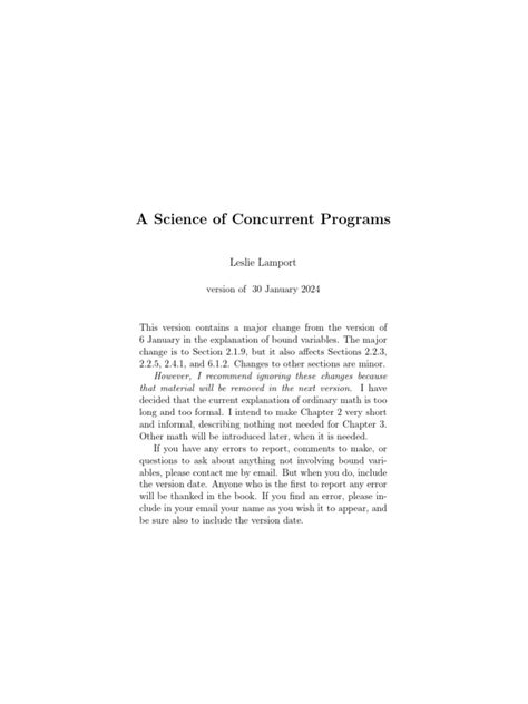 science of concurrent programs pdf algorithms mathematical logic