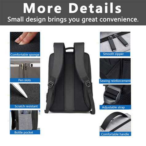 Badubg Мъжка бизнес раница 156 инча водоустойчива раница за лаптоп