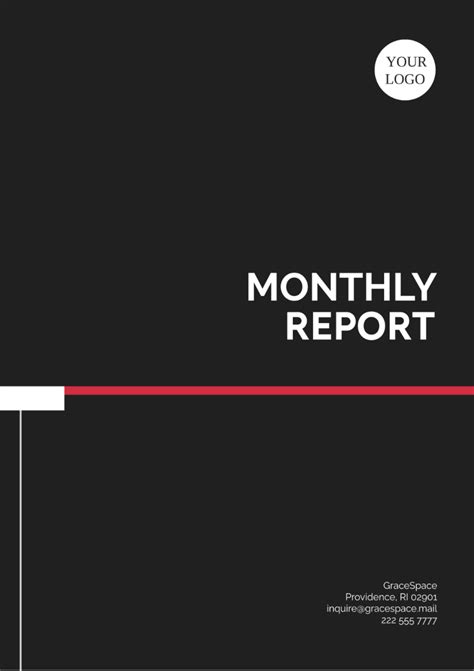 Free Monthly Report Template To Edit Online