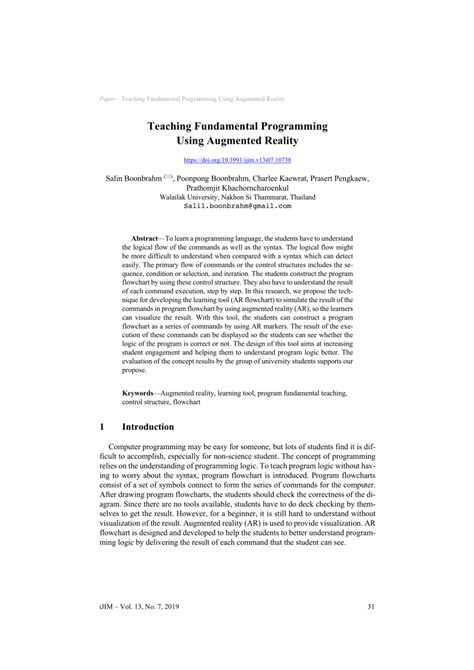 Pdf Teaching Fundamental Programming Using Augmented Reality