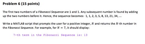 Solved The First Two Numbers Of A Fibonacci Sequence Are 1