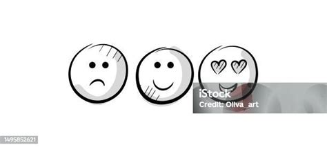 감정 이모티콘 슬픔 행복 사랑 리뷰 평가 낙서 벡터 그림입니다 1위에 대한 스톡 벡터 아트 및 기타 이미지 1위 개체 그룹 검사 보기 Istock