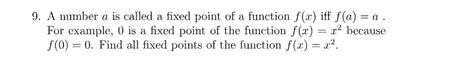 solved a number a ﻿is called a fixed point of a function