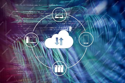 Premium Photo Cloud Server And Computing Data Storage And Processing